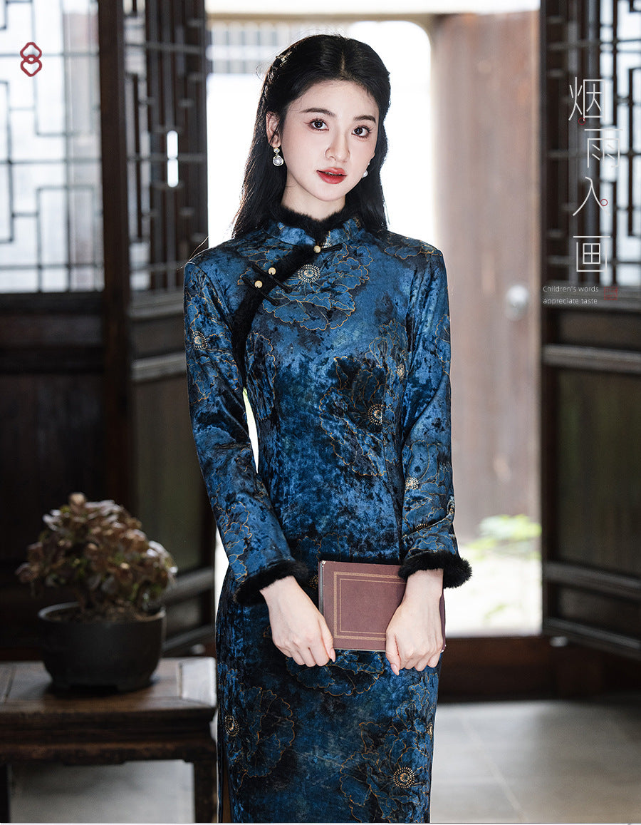 Women's Qipao Sucheng 苏城 Asian Thicken Dress Chinese Modern Hanfu Clot ...