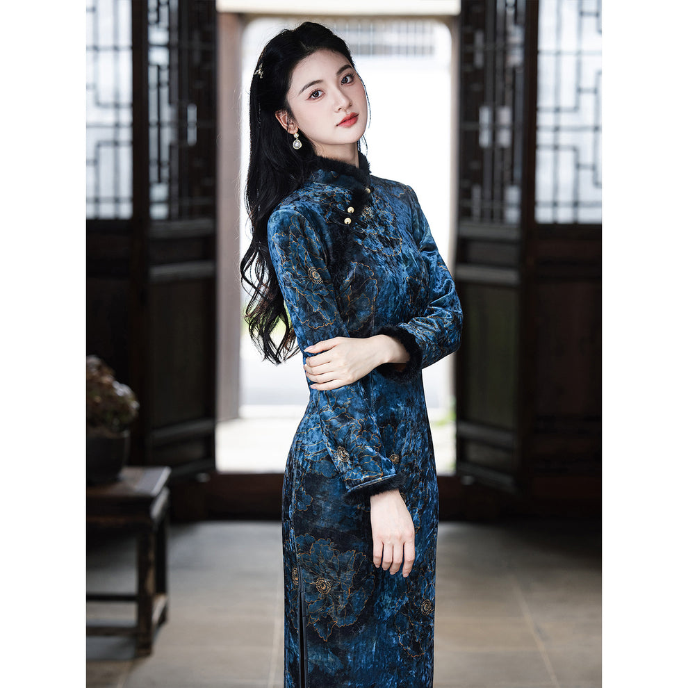 Women's Qipao Sucheng 苏城 Asian Thicken Dress Chinese Modern Hanfu Clot ...