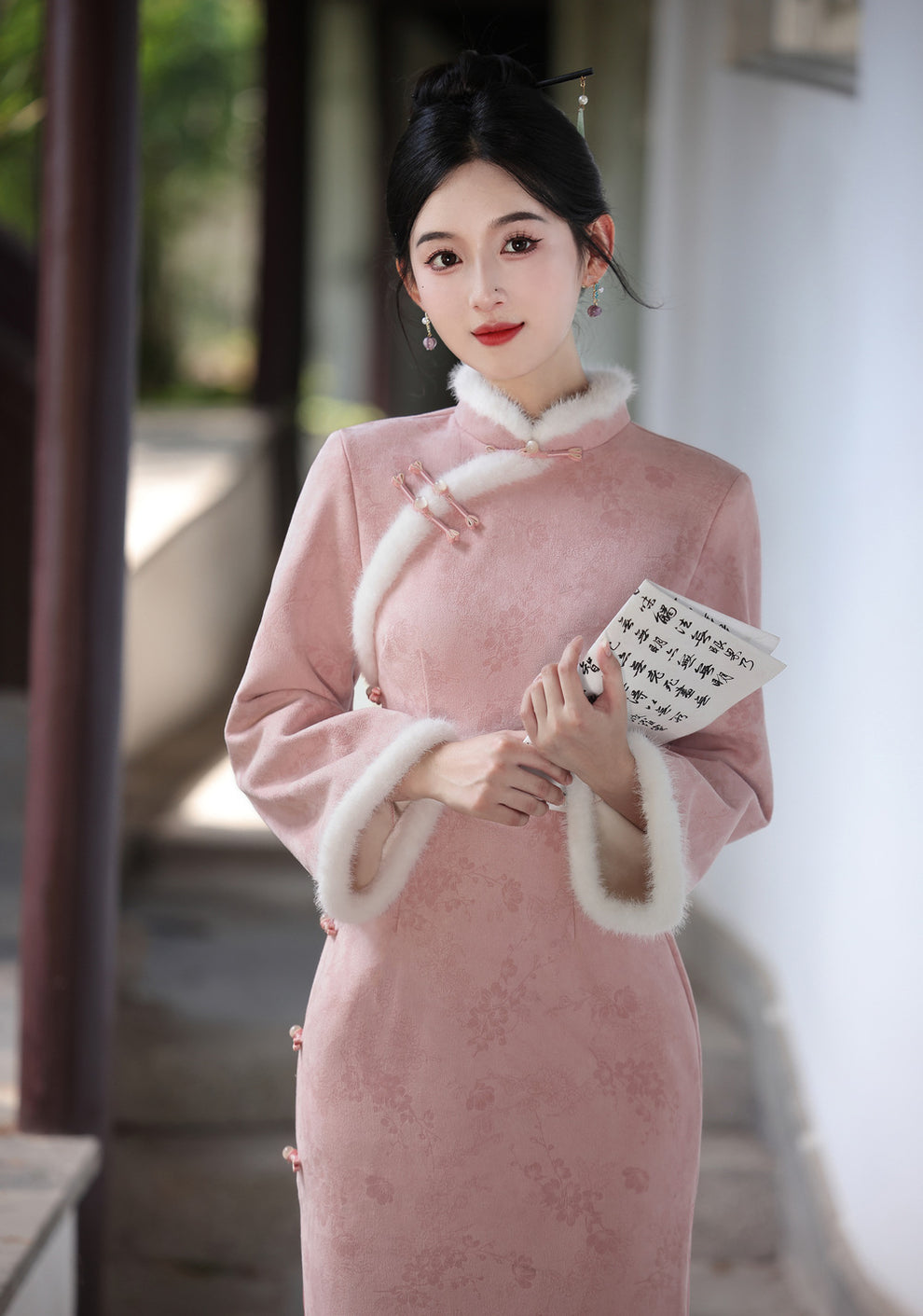Women's Qipao Dongnuan 冬暖 Asian Thicken Dress Chinese Modern Hanfu Clo ...